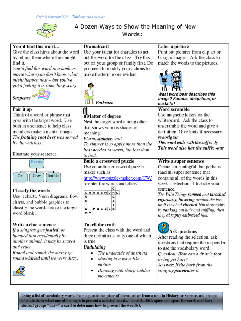 A Dozen Ways To Show The Meaning of New Words: You'd Find This Word ...