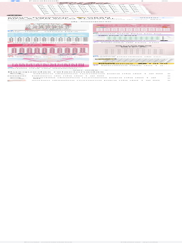 Rifa 1 A50 Números Word - Búsqueda de Google | PDF