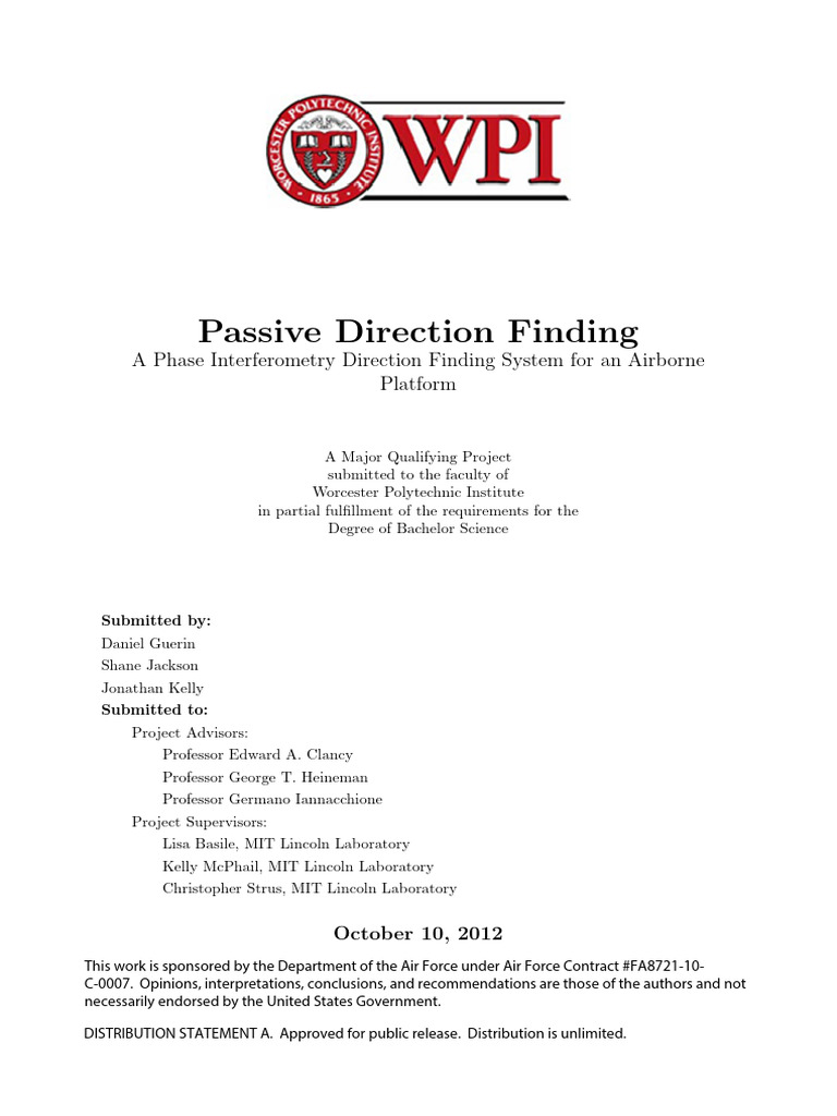 Direction Finding Paper | PDF | Radar | Analog To Digital Converter