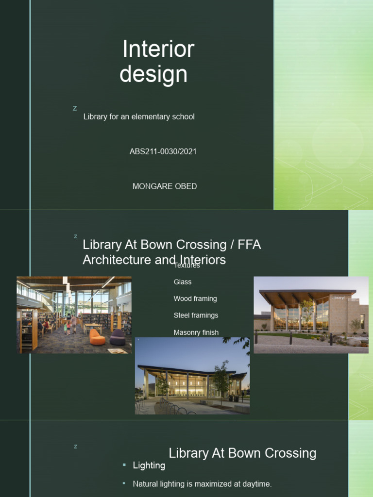 Library Design at Bown Crossing | PDF
