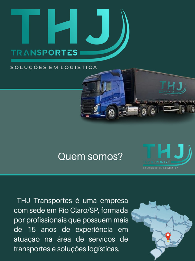 THJ Transportes: Soluções Logísticas Eficientes | PDF | Logística ...