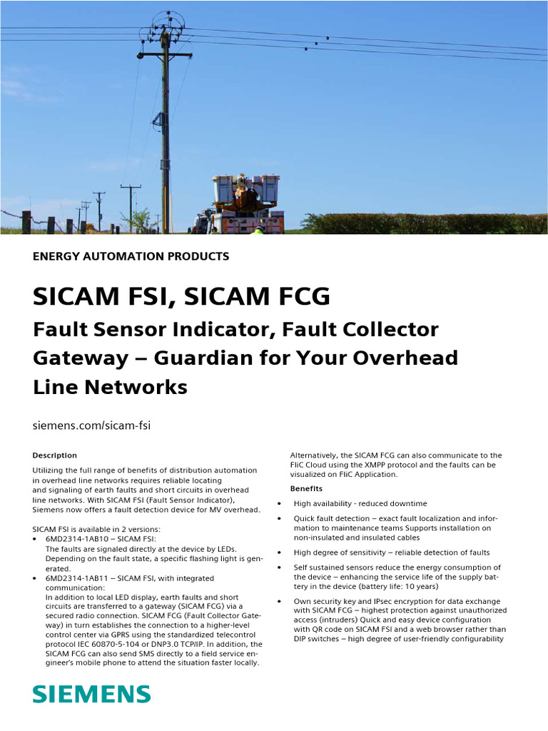 SICAM FSI, SICAM FCG Profile EN | PDF | Computer Network | Gateway (Telecommunications)