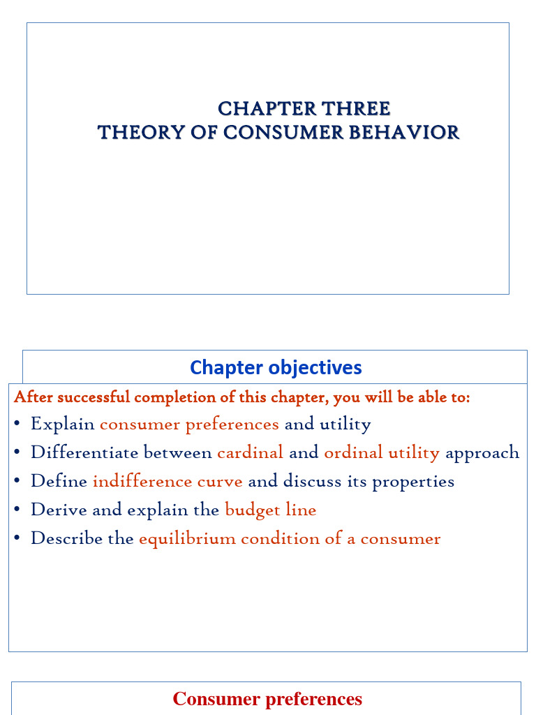 Introduction To Economics Chapter 3 | PDF | Utility | Marketing