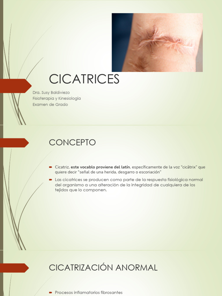 CICATRICES | PDF | Cicatrización de la herida | Cicatriz