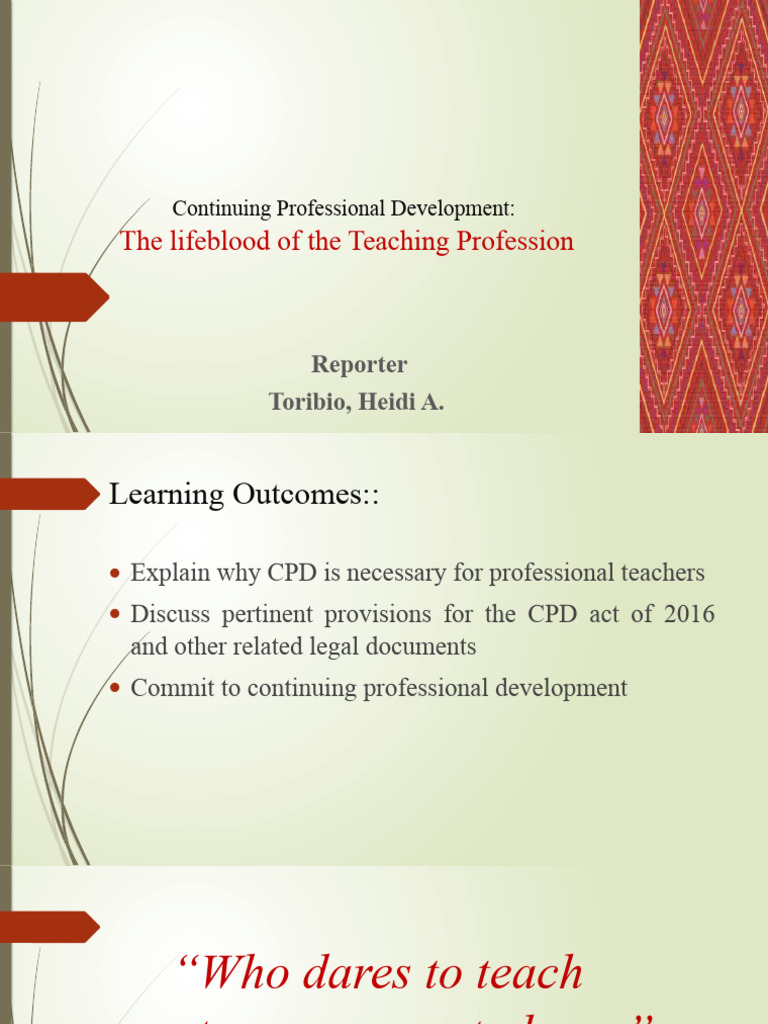 Chapter 7 CPD MS H | PDF | Professional Development | Teachers