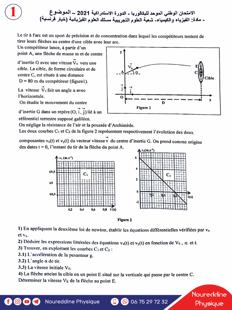 Mecanique (National PC 2021 Ratt + Correction) | PDF