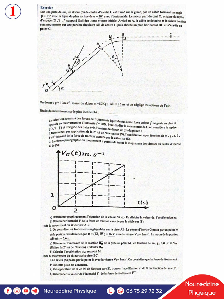 Les Lois de Newton (Exercice + Correction) | PDF