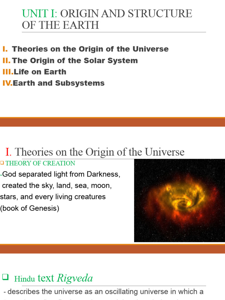 First Grading Lesson 12 Theories and Origin of The Earth | PDF ...
