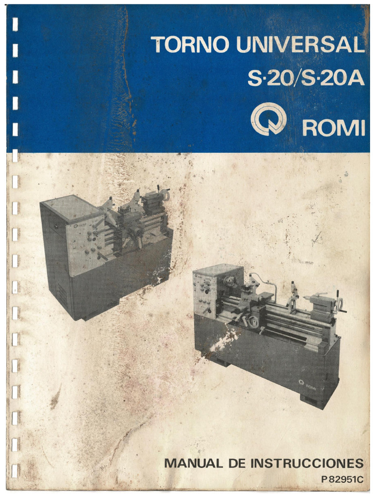 Torno Universal S-20 S-20A Romi | PDF