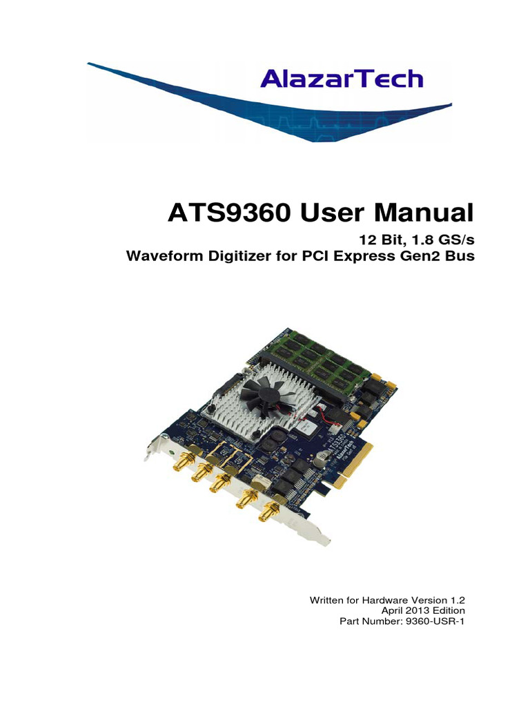 ATS9360 User Manual - V1 - 0 - Complete | PDF | Installation (Computer ...
