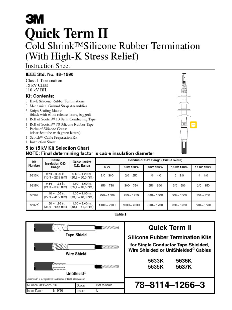 3M Terminal Lugs 5637k.multimedia PDF | PDF | Wire | Insulator ...