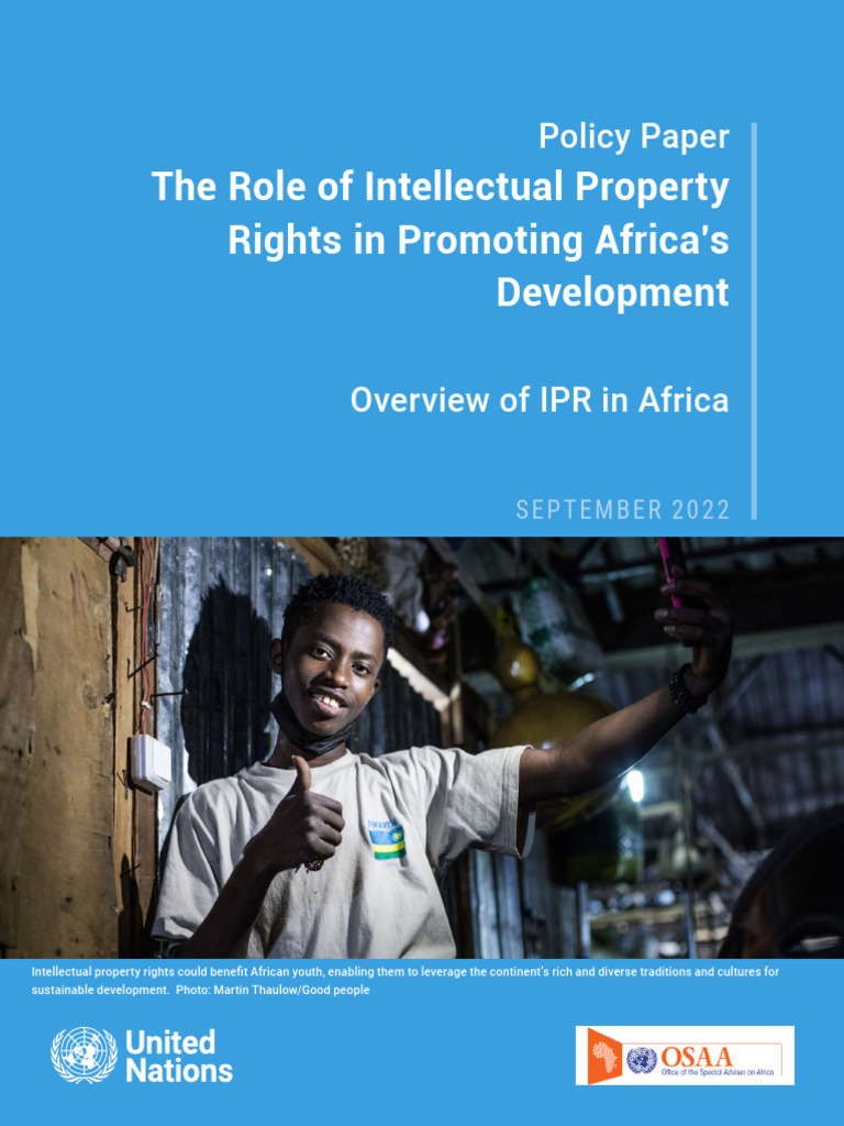 The Role of Intellectual Property Righs in Promoting Africa's Development | PDF | Intellectual ...