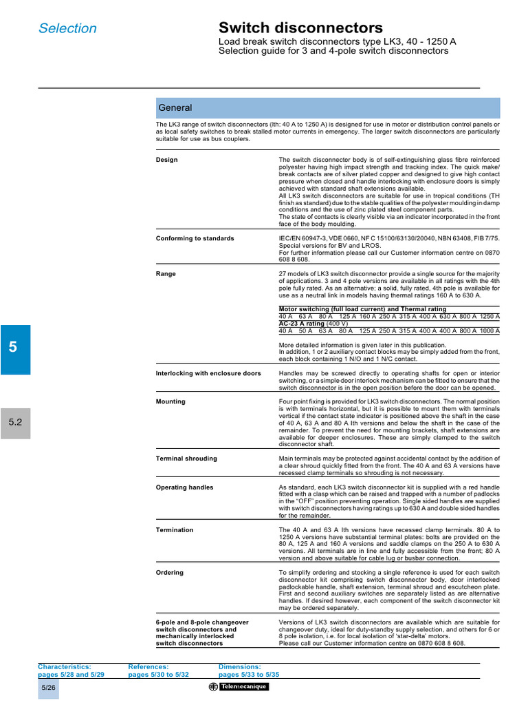 LK3 Catalogue | PDF | Switch | Alternating Current