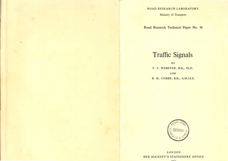 Traffic Signals: Research Paper No. 56 | PDF