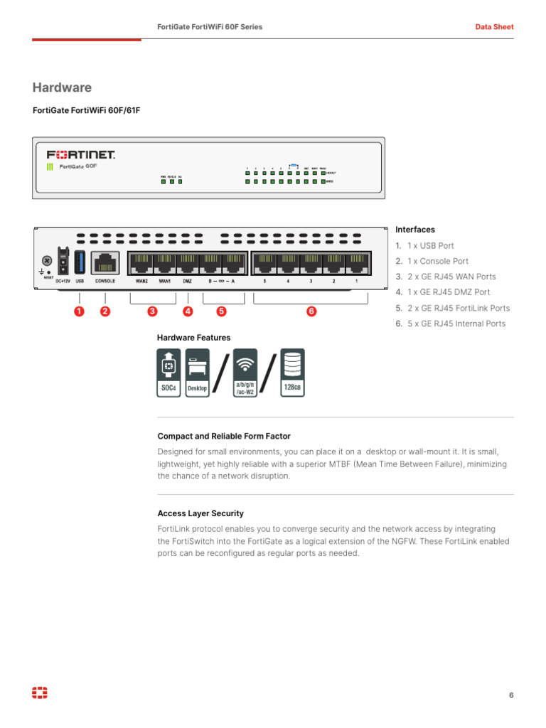 Fortigate Fortiwifi 60f Series | PDF