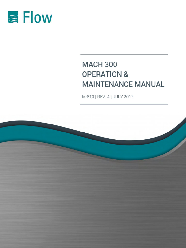 Flow Mach 3 Operation Manual | PDF | Personal Protective Equipment | Fires