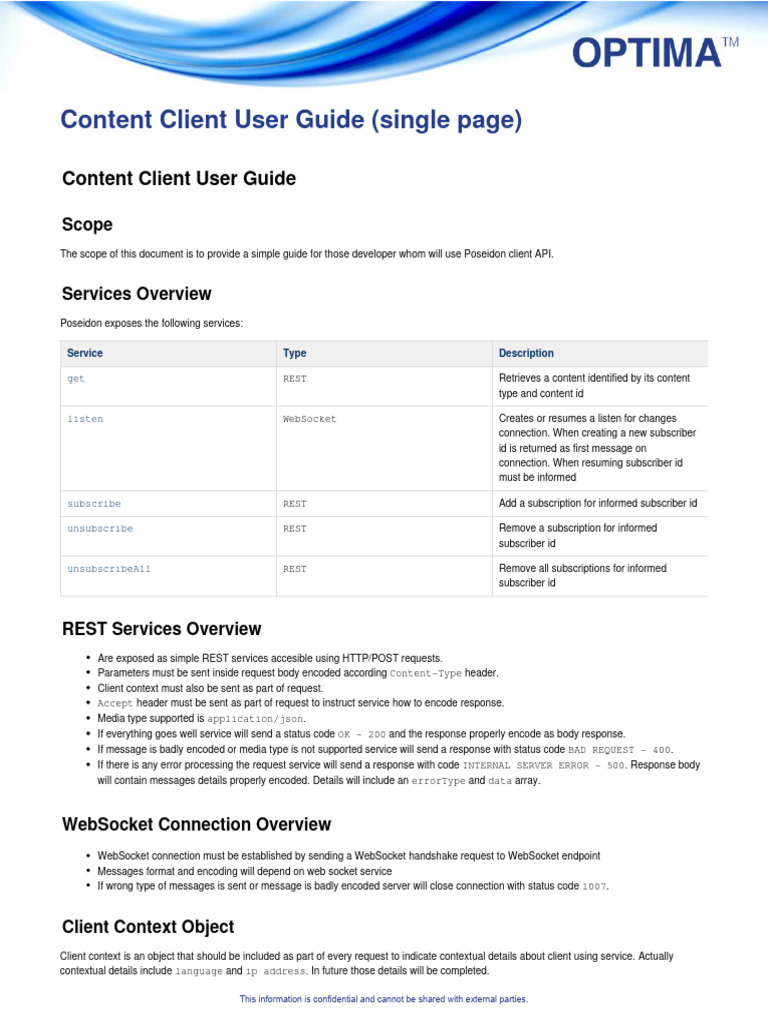 Poseidon API Guide V1.2 | PDF | Representational State Transfer | Web Server