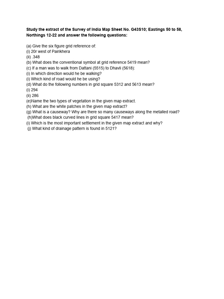 Topo Map Worksheet | PDF