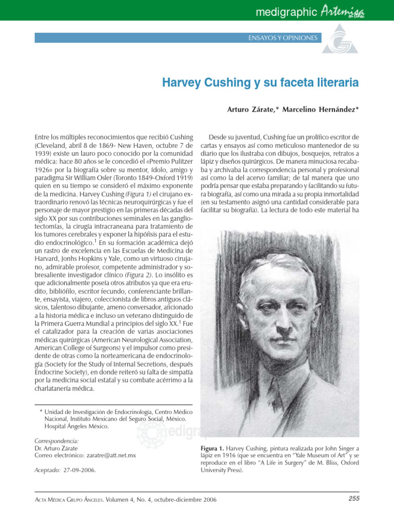 Harvey Cushing y Su Faceta Literaria | PDF