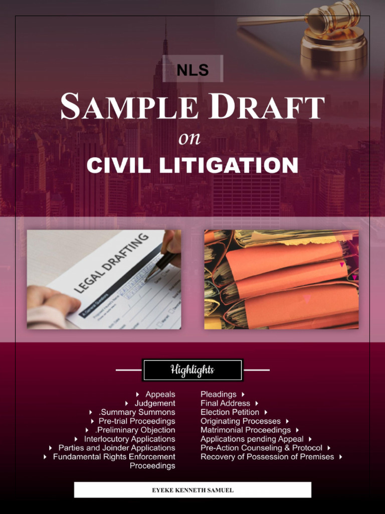 Drafts On Civil Litigation-1 | PDF | Lawsuit | Judgment (Law)