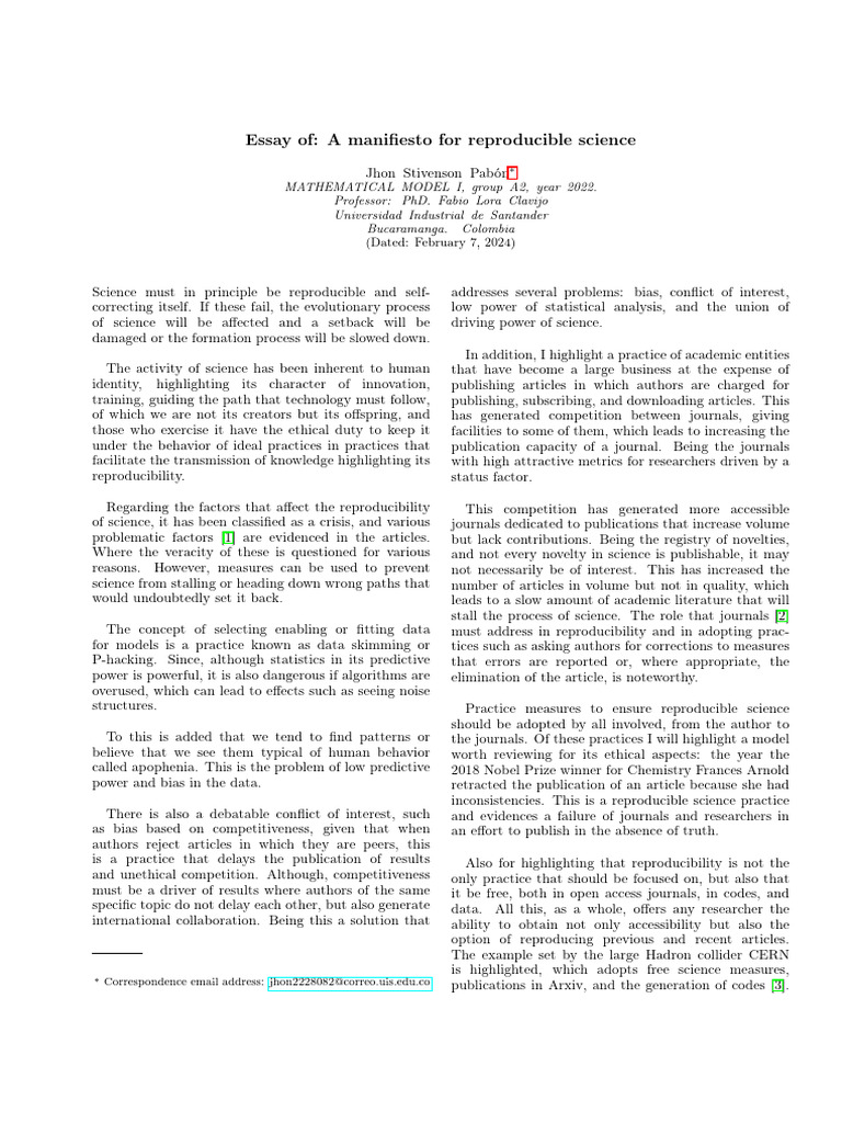 Ciencia Reproducible | PDF | Science | Bias