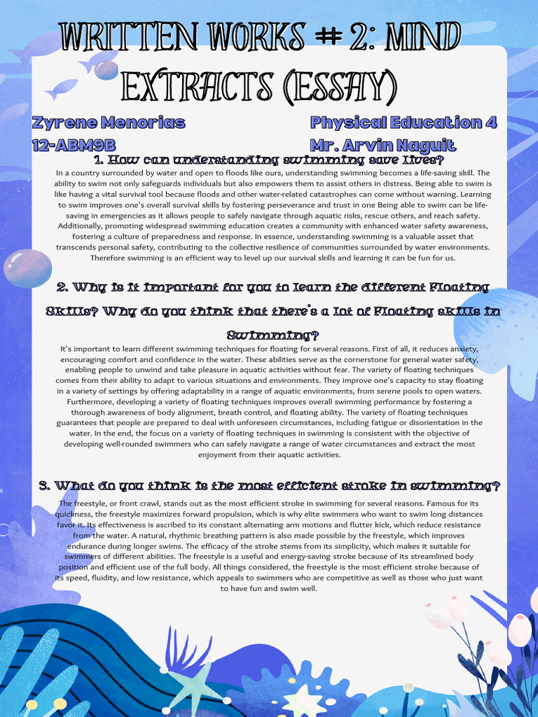 PE4 - Written Works # 2 | PDF