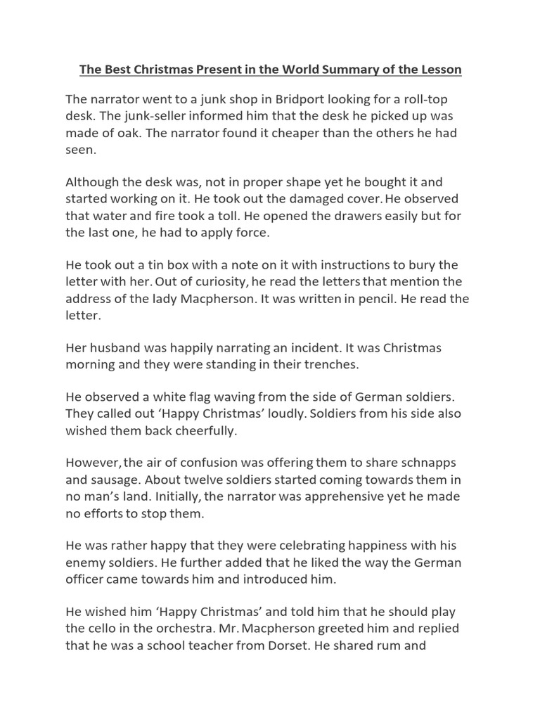 The Best Christmas Present in The World | PDF