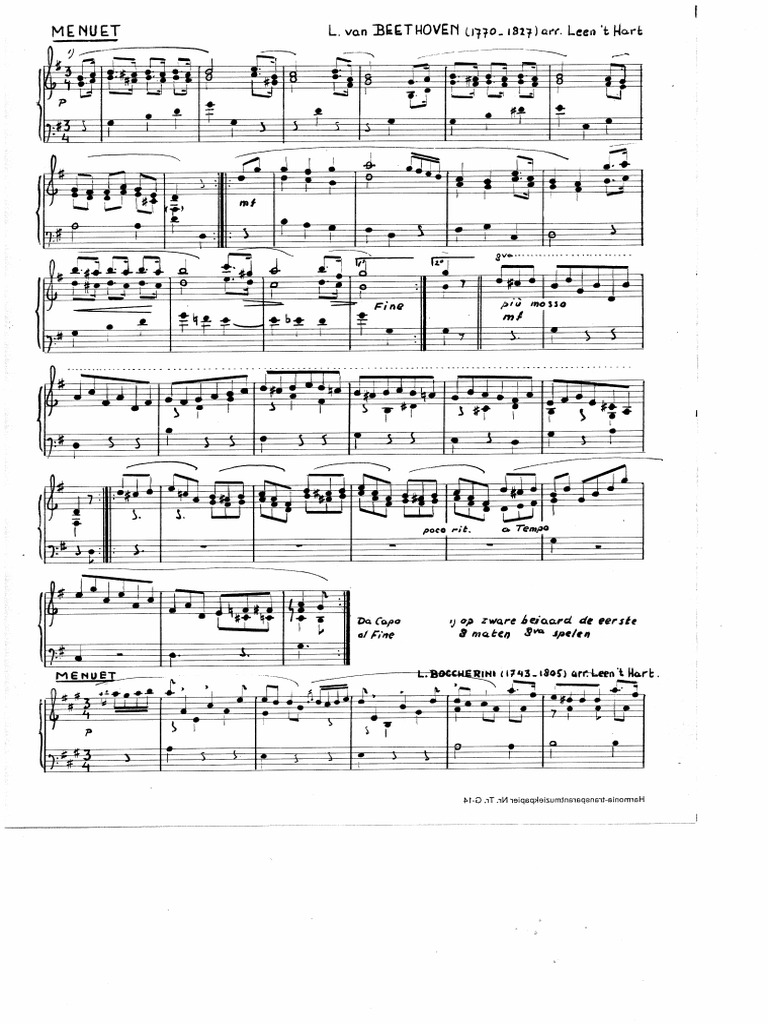 Beethoven, Menuet | PDF