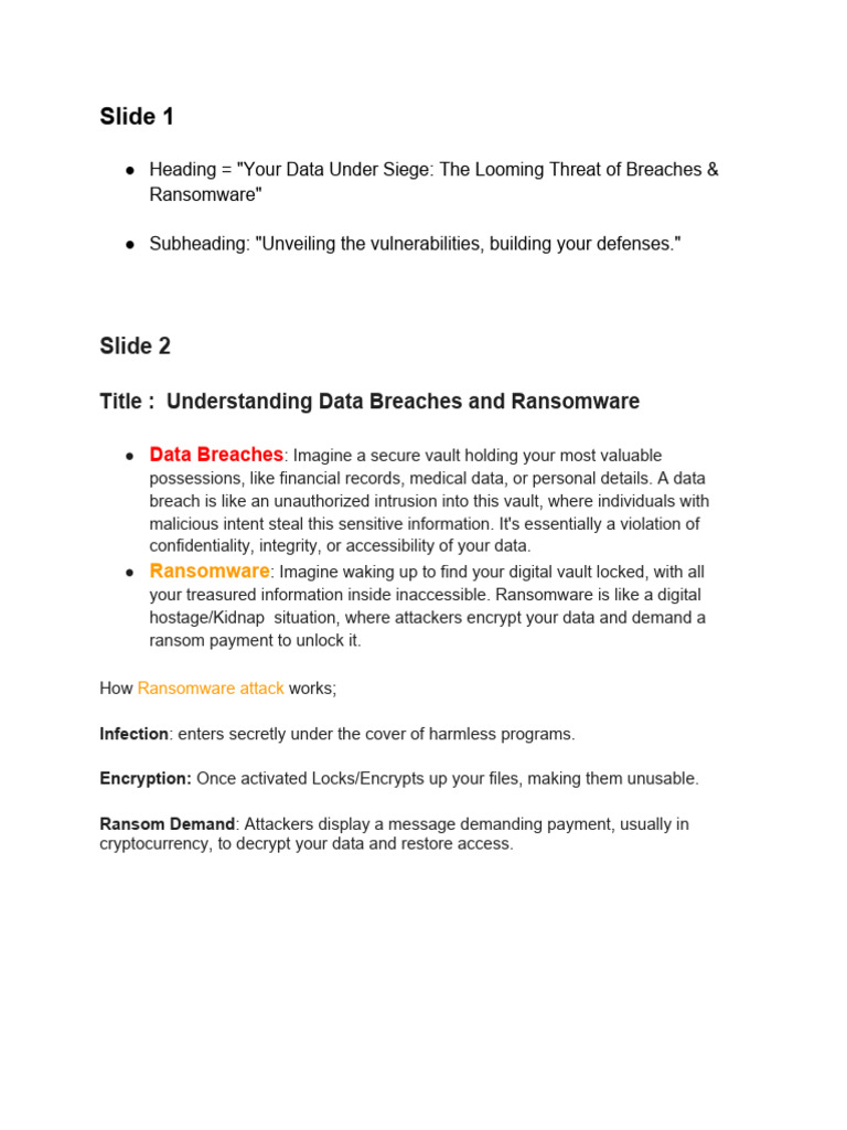 Complete Text For Presentation (13 Slides) | PDF | Security | Computer Security