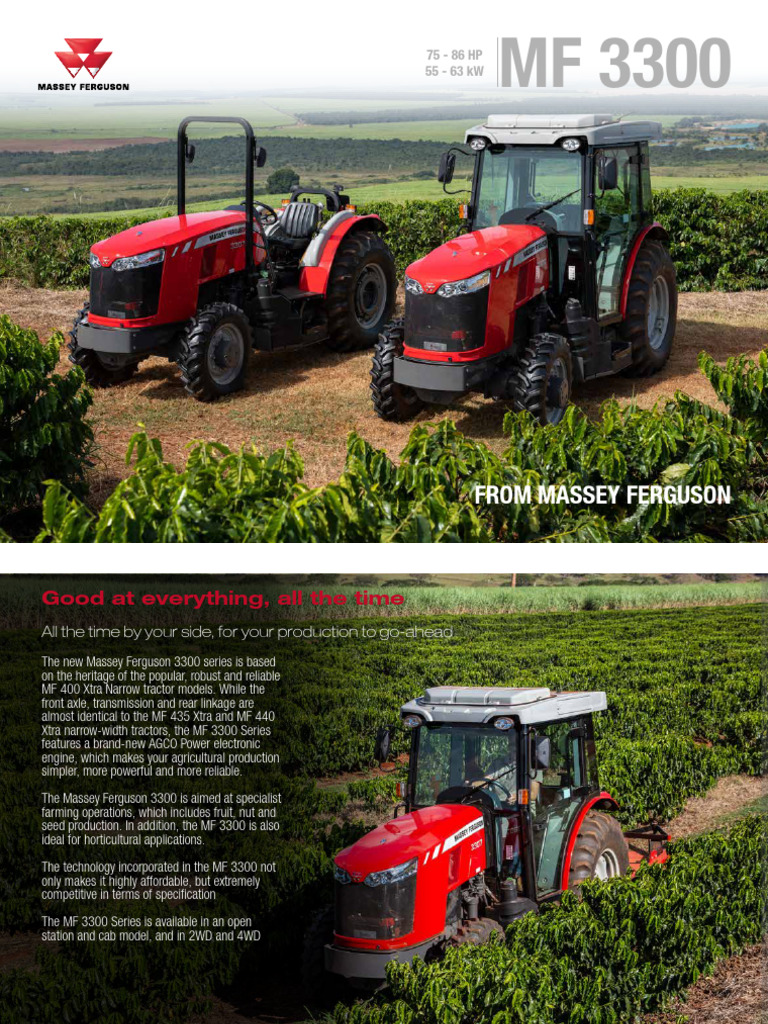 MF 3300 Brochure | PDF | Tractor | Mechanical Engineering