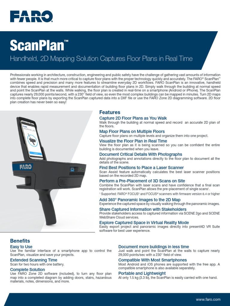 Techsheet Faro Scanplan | PDF | Image Scanner | Smartphone