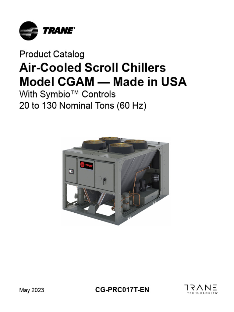 Air-Cooled Scroll Chillers Model CGAM - Made in USA: Product Catalog ...