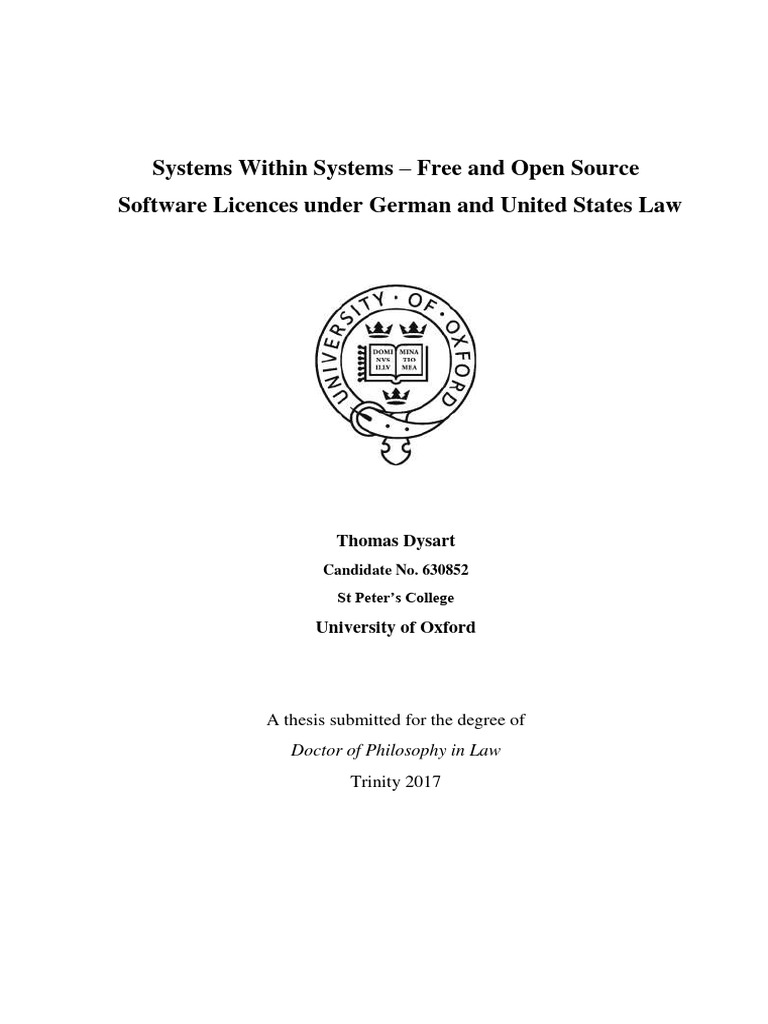 Foss | PDF | License | Thesis