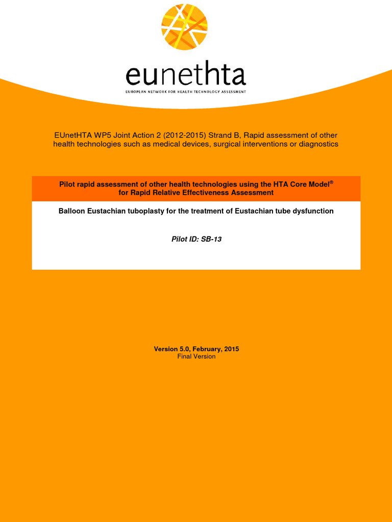 Balloon Eustachian Tuboplasty for Treatment of Eustachian Tube ...