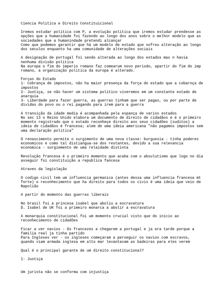 Ciencia Politica e Direito Constitu | PDF | Estado | Constituição