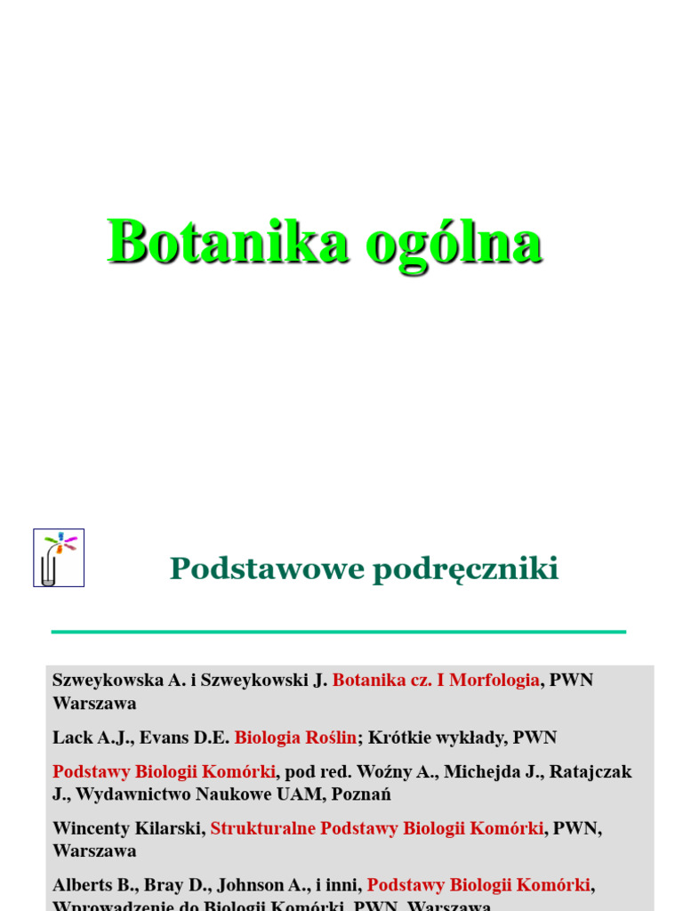 Botanika Ogolna w.1 | PDF