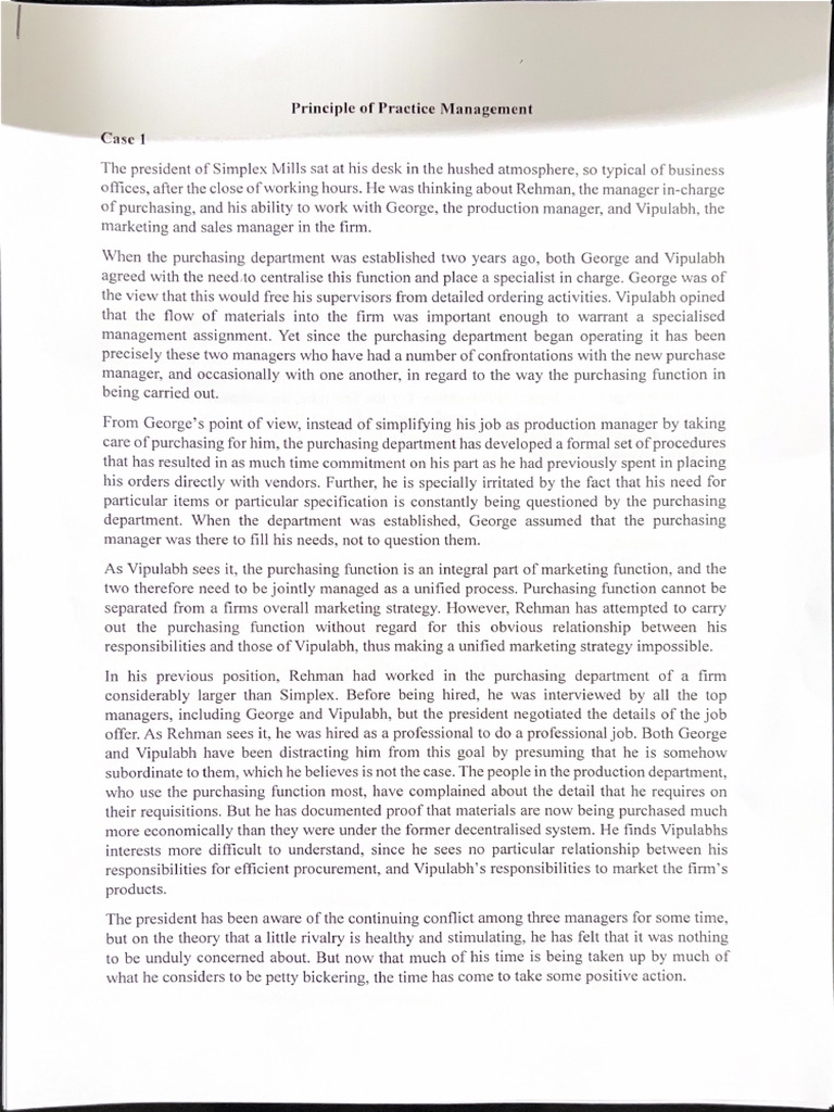 Case Study (Pom) | PDF