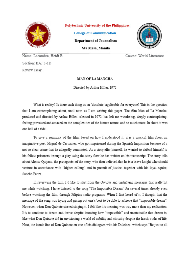 Act 1 Don Quixote | PDF | Don Quixote