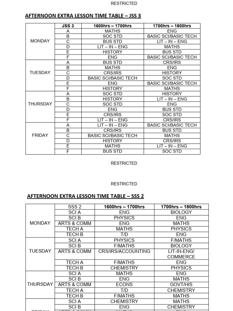 Afternoon Lesson Second Term 2023-2024 | PDF | Physical Sciences | Nature