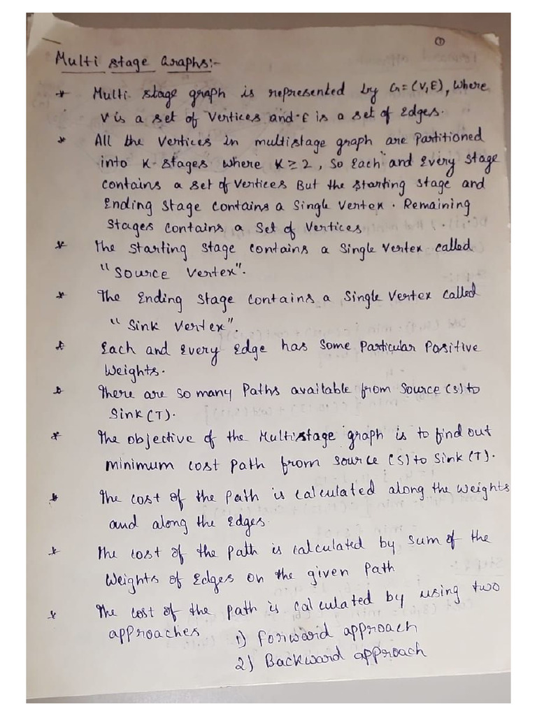 Multistage Graphs | PDF