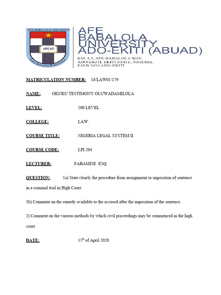 1586900976NLS Assignment | PDF | Plea | Double Jeopardy