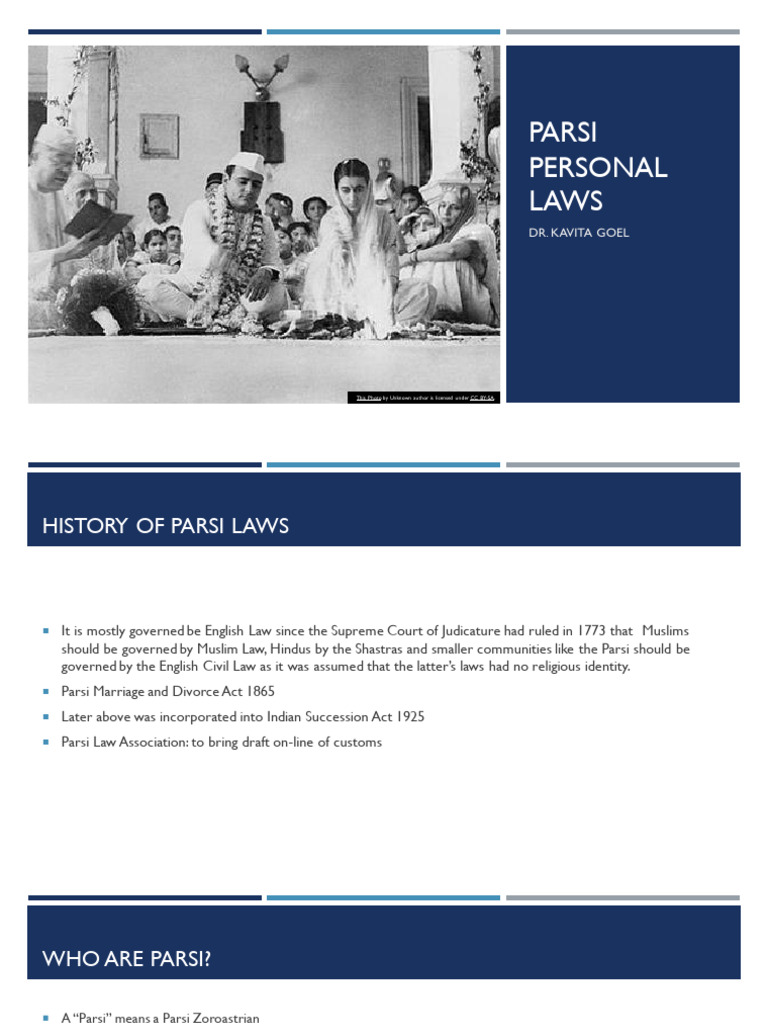 Parsi Personal Laws | PDF | Zoroastrianism | Social Institutions