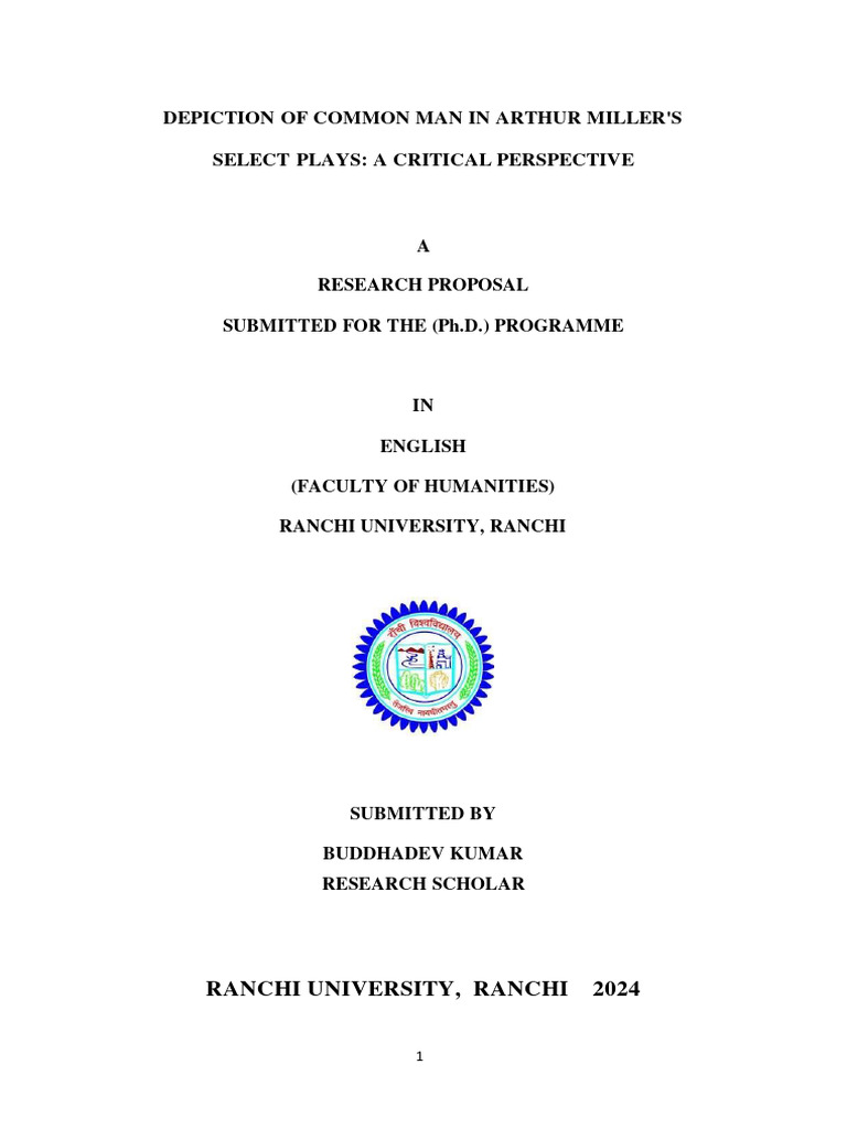 Common Man in Arthur Miller's Plays | PDF | Realism (Arts)