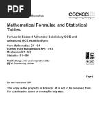 Edexcel iAL Mathematics Formula Book | PDF | Variance | Statistical Theory