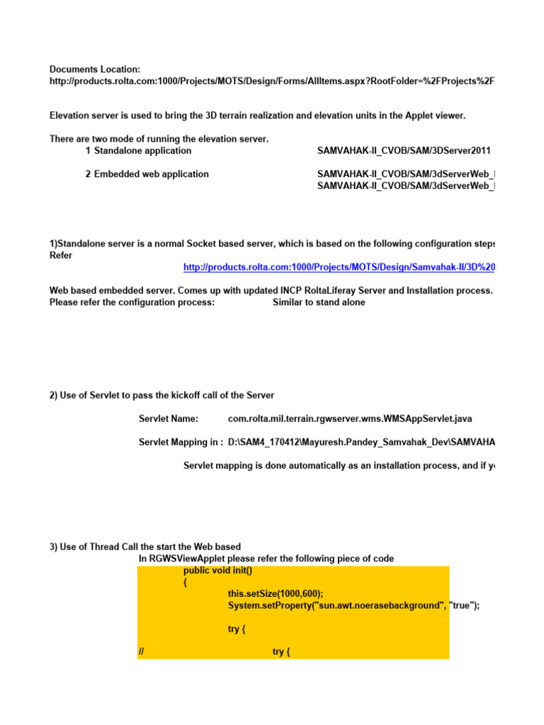 ElevationServer | PDF | Java (Programming Language) | Server (Computing) ElevationServer | PDF | Java (Programming Language) | Server (Computing)