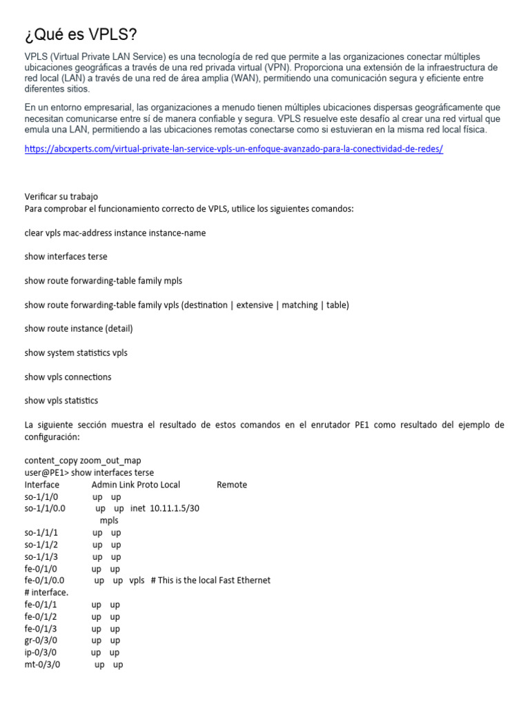 Que Es VPLS | PDF | Red de área amplia | Red privada virtual