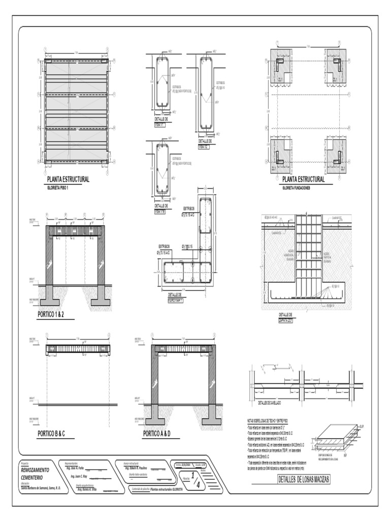 Planos Estructurales 1 | PDF | Elementos arquitectónicos | Diseño ...
