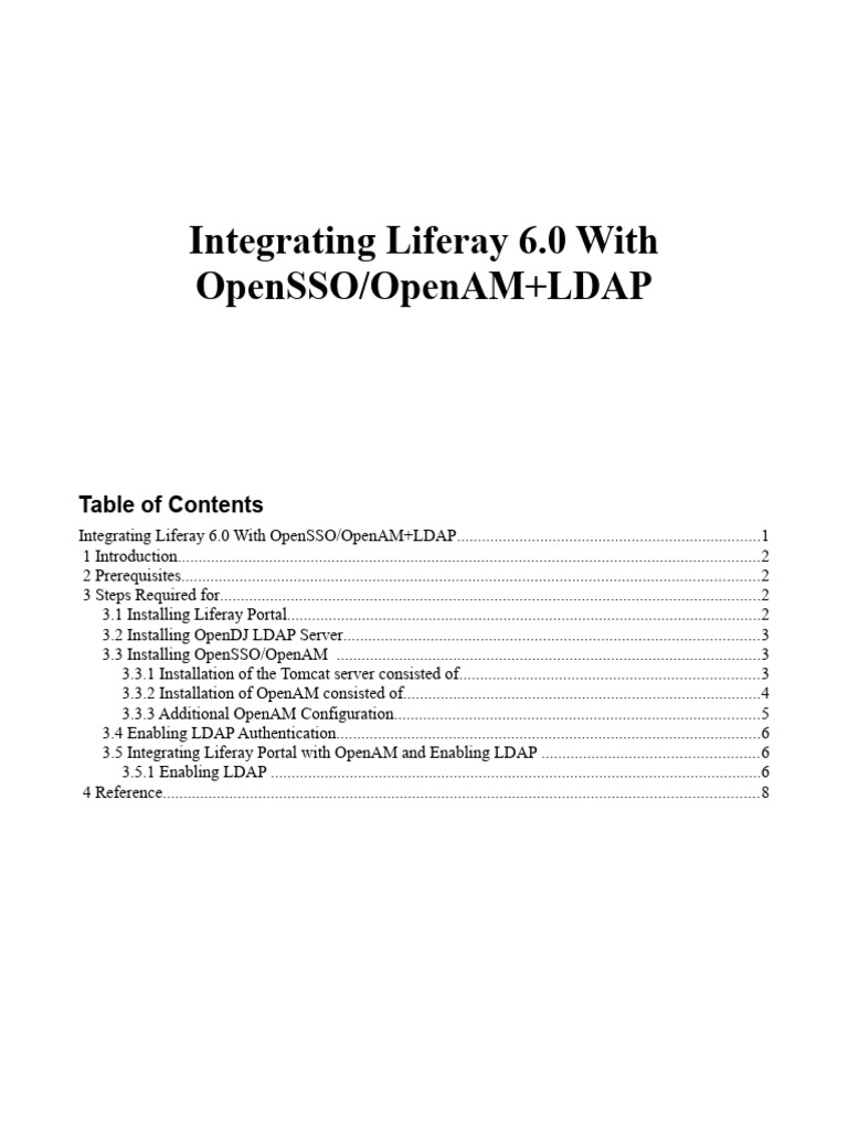 Liferay 6.0 & OpenAM Integration Guide | PDF | Utility Software | Computing