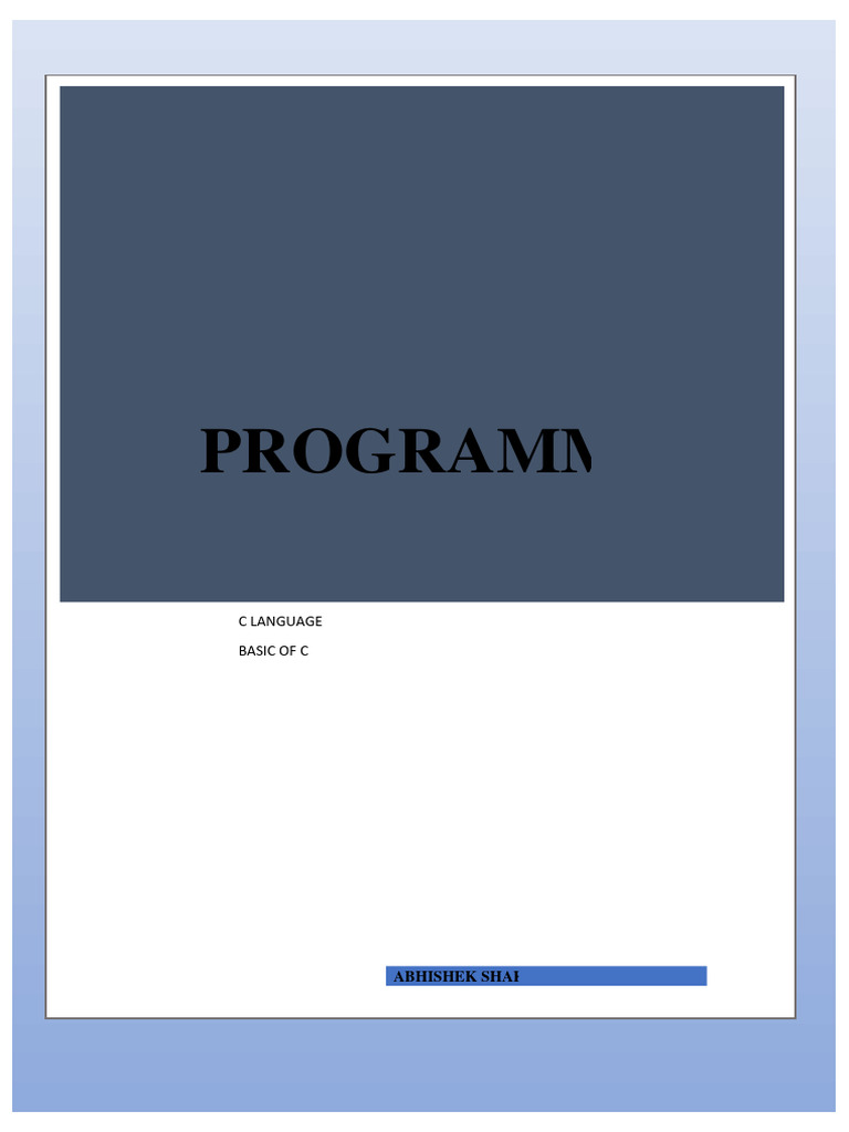 C Language 1 Pdf C Programming Language Pointer Computer 8815