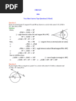 Class 10 Circles Important Questions | PDF | Circle | Triangle